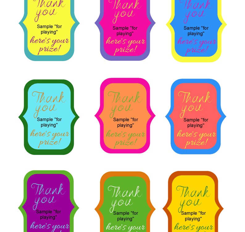 Editable Prize Gift Tags Printable - Etsy