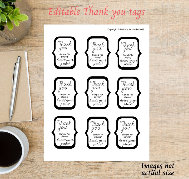 Editable Prize Gift Tags Printable - Etsy