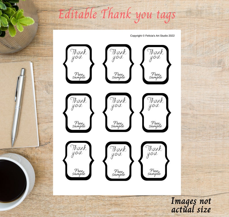 Editable 'free Sample' Tag Design 2 - Etsy