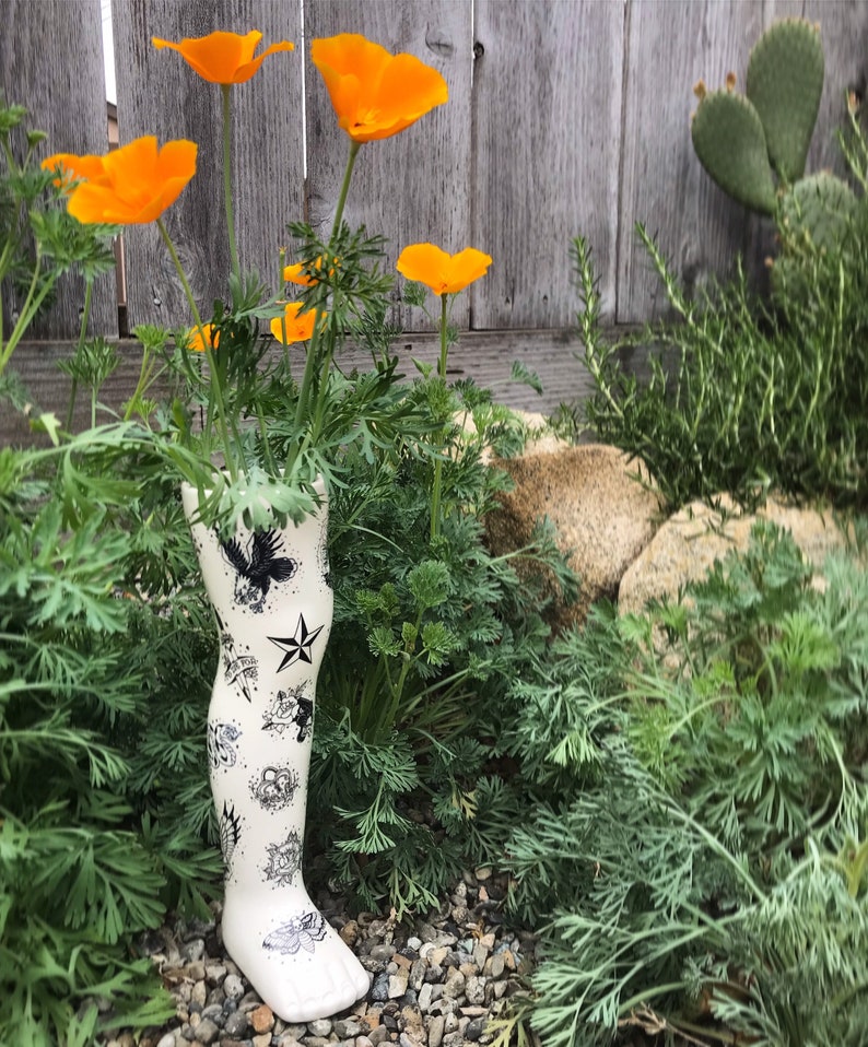 Tattooed Baby Leg Vase-floral - Etsy