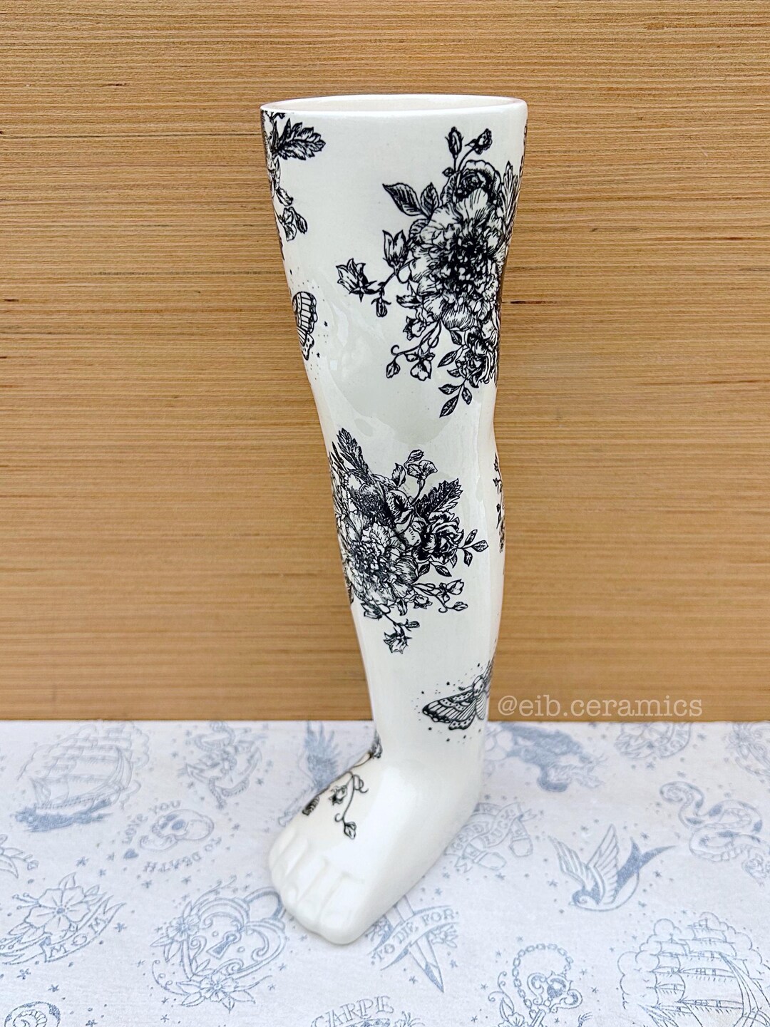 Tattooed Baby Leg Vase-floral - Etsy