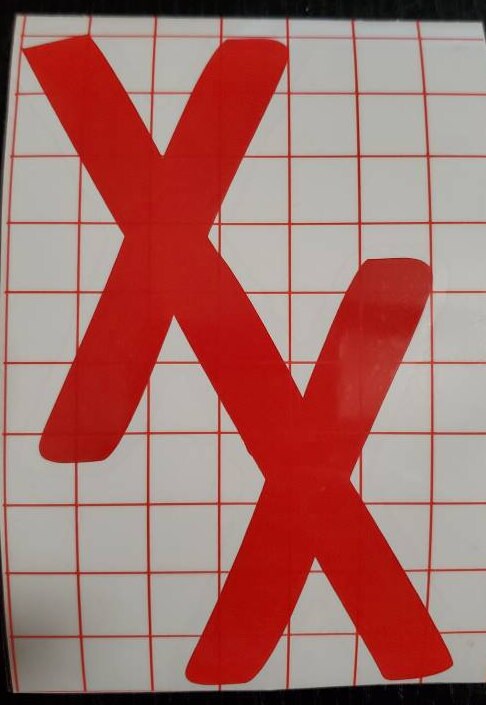 Double X Decal Window Sticker - Etsy