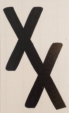 Double X Decal Window Sticker - Etsy