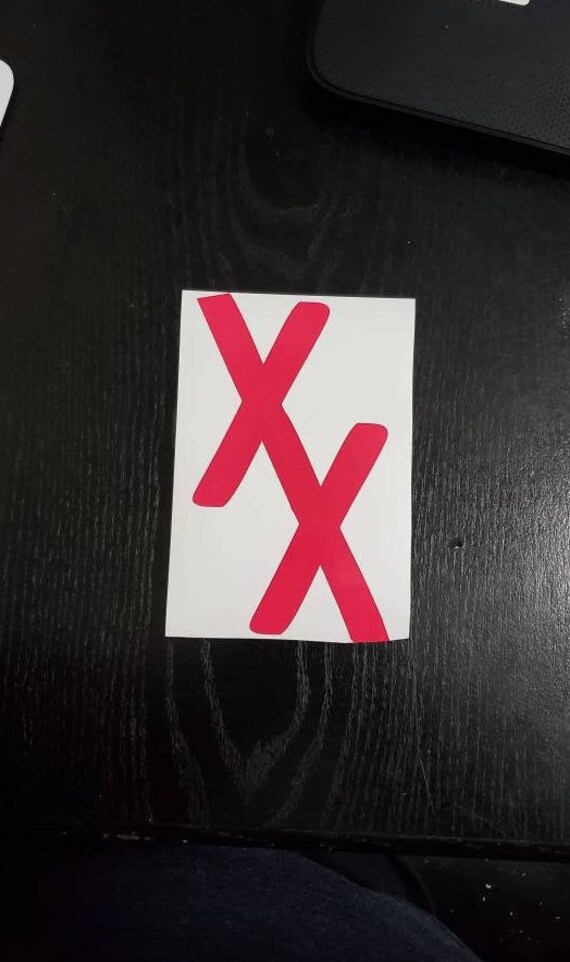 Double x decal window sticker | Etsy