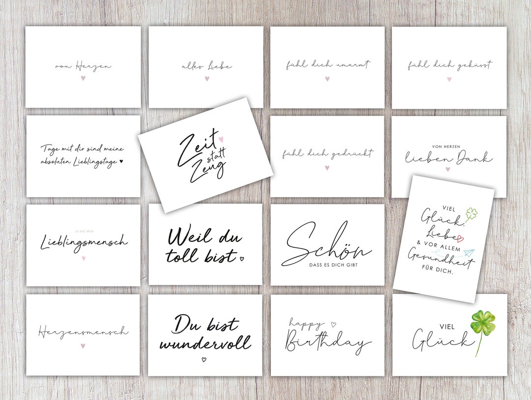 16 Cards for Favorite People in a Set, A6, Just Because Postcards, Gift ...