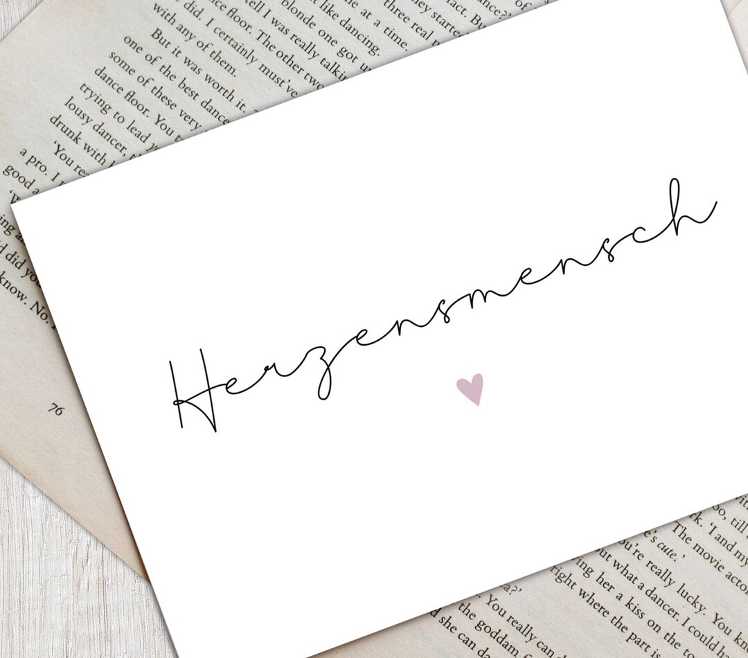 Card "heartfelt Person" With Heart, A6 - Etsy