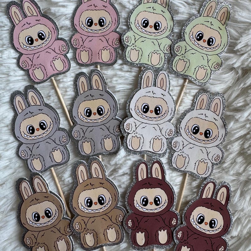 Labubu Cupcake Topper - Etsy