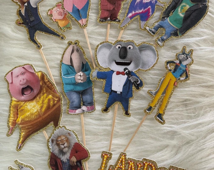 Sing 1 and Sing 2 Cupcake Topper Sing Cupcake Topper Sing 2 - Etsy