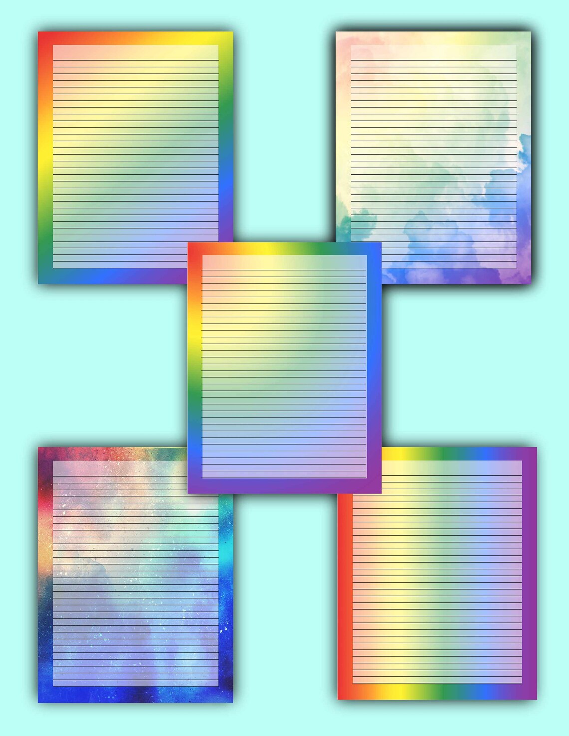 Pride Month Stationery, Printable Stationery, Digital Download, Gay ...