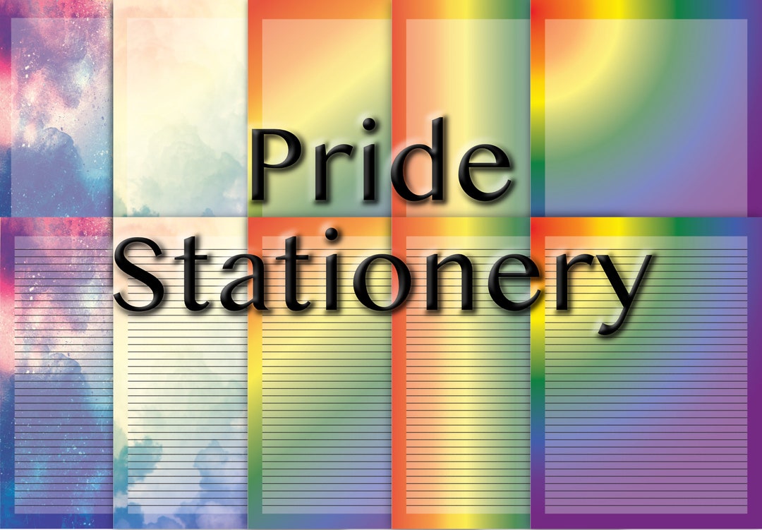 Pride Month Stationery, Printable Stationery, Digital Download, Gay ...