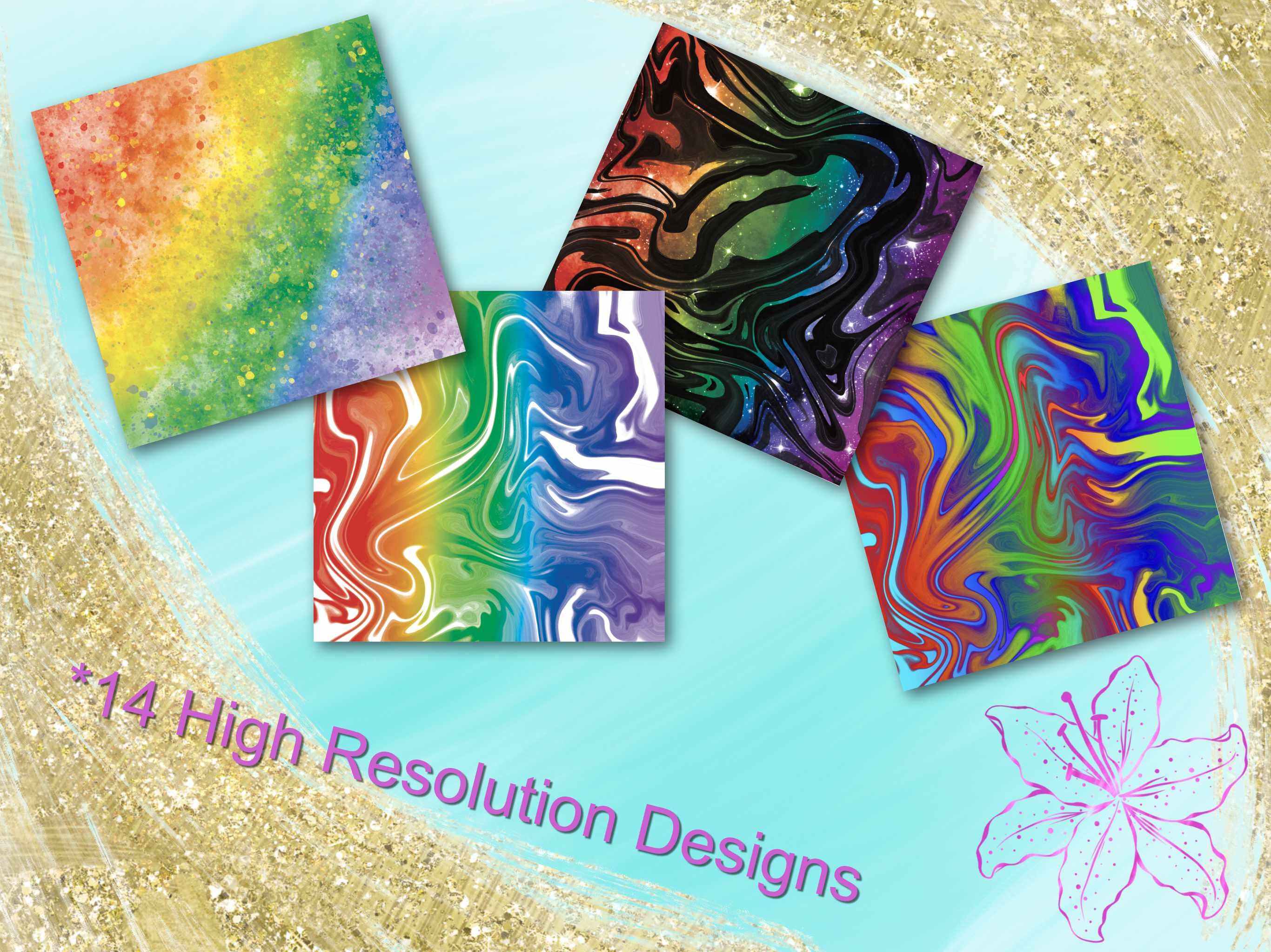 Digital Printable Paper Rainbow Digital Scrapbook Paper Digital ...