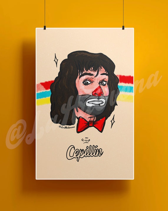 Cepillín Clown Digital Illustration Print LaHu3vona.com | Etsy