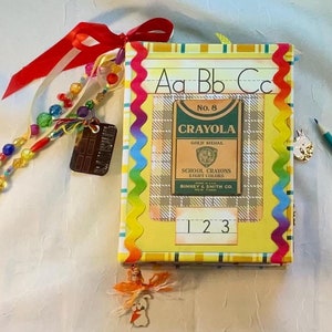 Happy School Days Handmade Junk Journal,school Keepsake,childs School ...