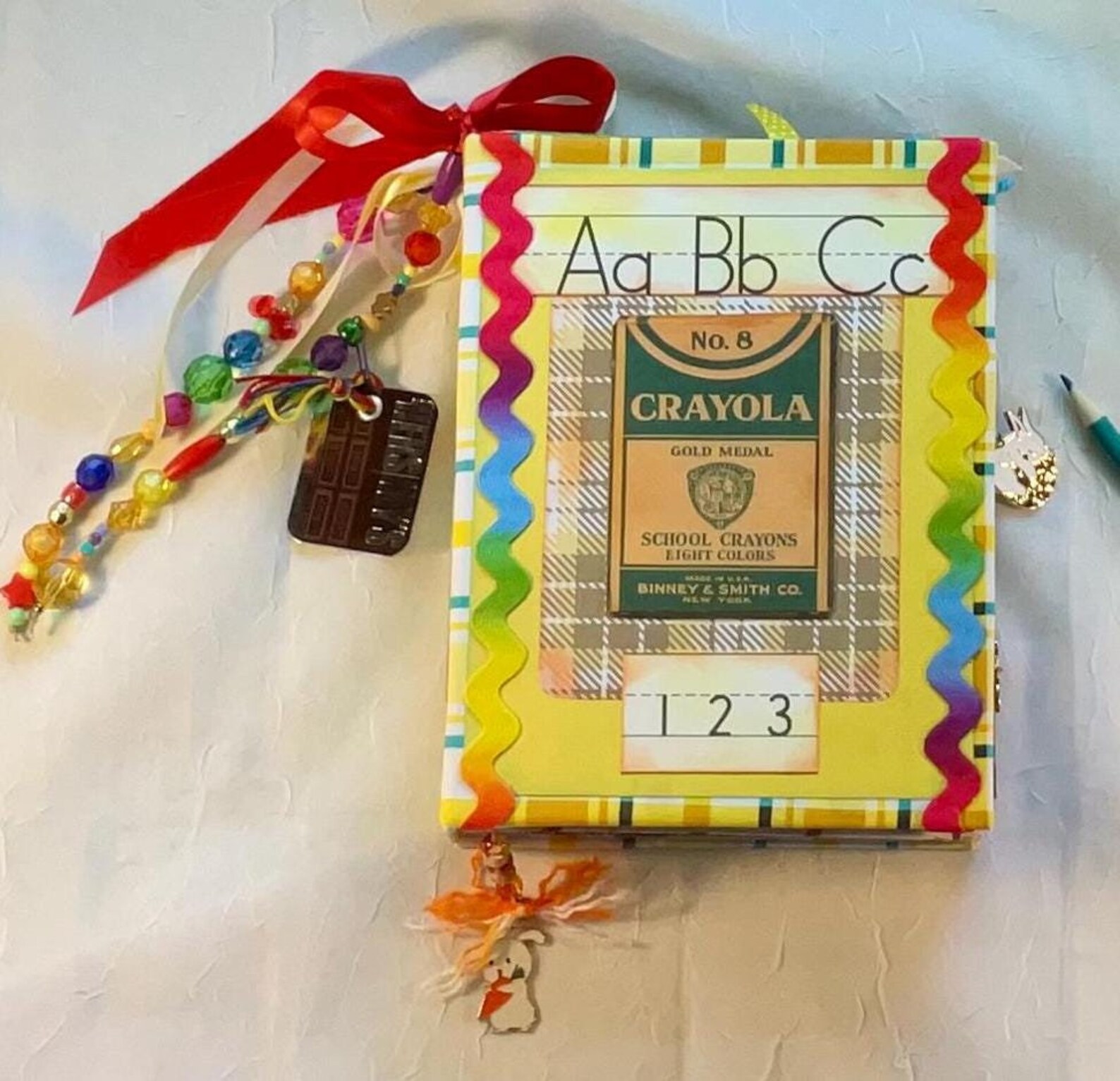 Happy School Days Handmade Junk Journal,school Keepsake,childs School ...