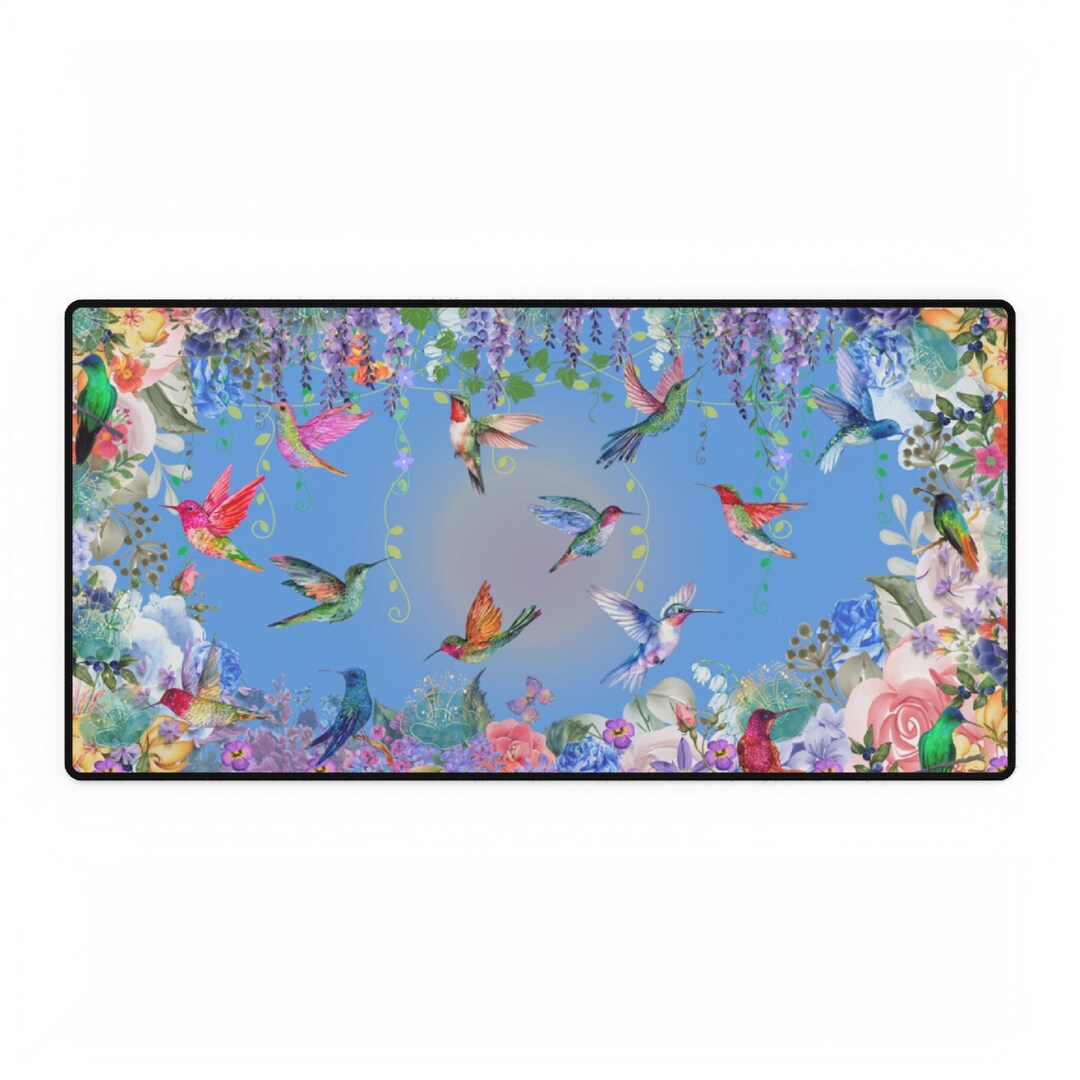 Hummingbird Desk Mat, Bird Lover Mouse Pad, Desk Mat, Desk Protector ...
