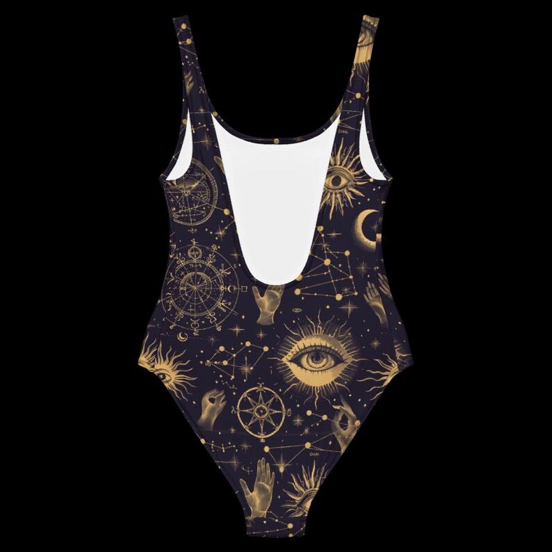 Celestial One Piece Swimsuit, Sun and Moon Bathing Suit, Witchy ...