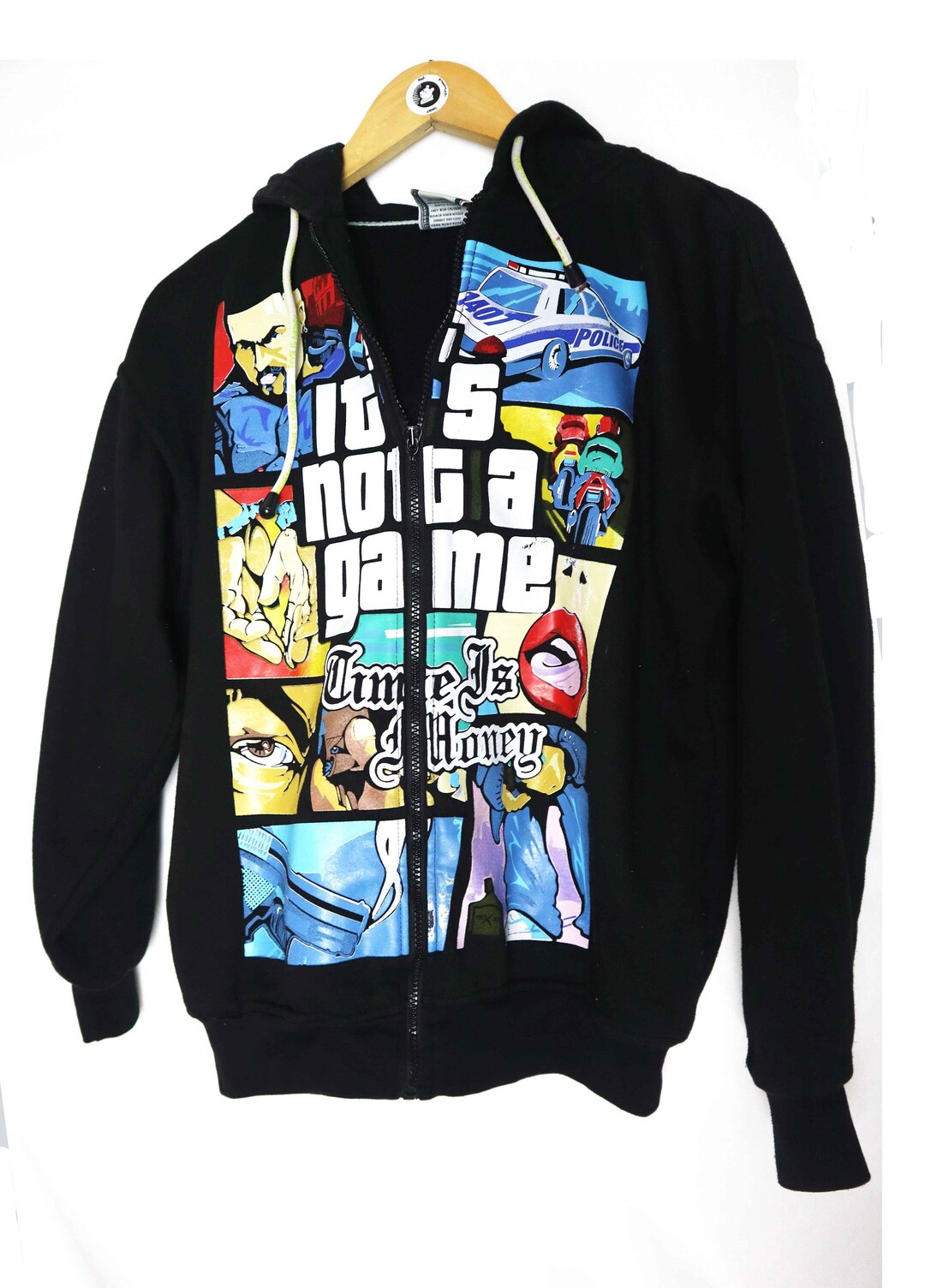 Rare 90s Time is Money Hip Hop GTA Jacket Zip up Style Size S - Etsy