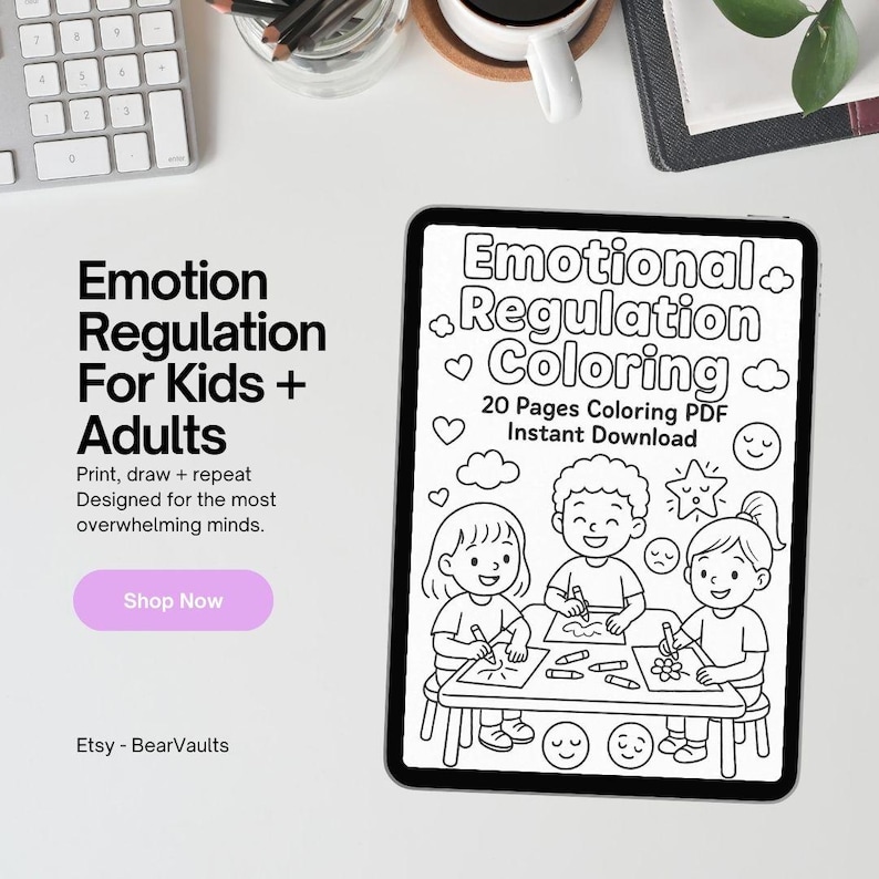 Emotional Regulation Worksheets | Anger Management Coloring | Coping ...