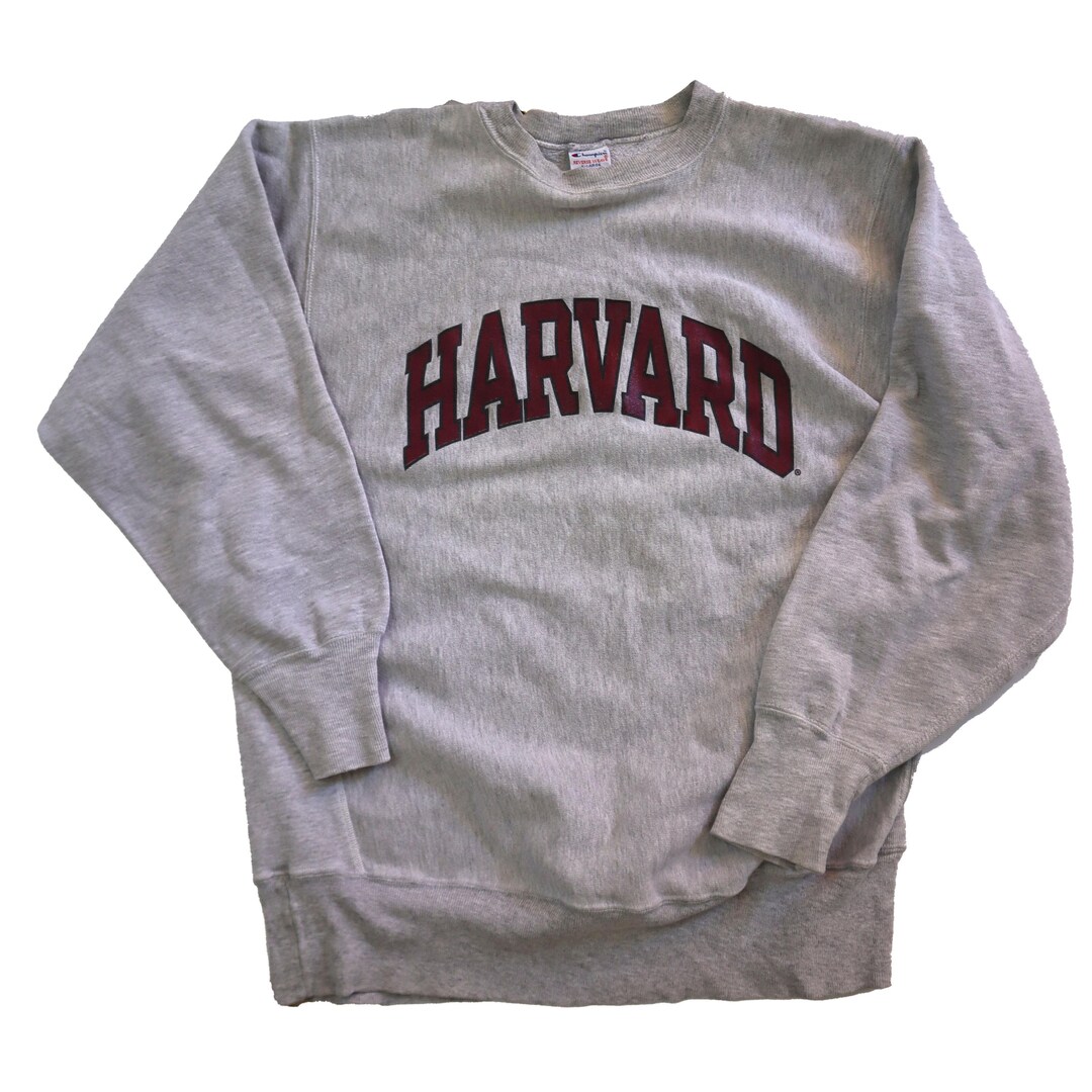 Vintage Champion Reverse Weave Harvard University Sweatshirt – Men's XL Gray Collegiate Crewneck ...