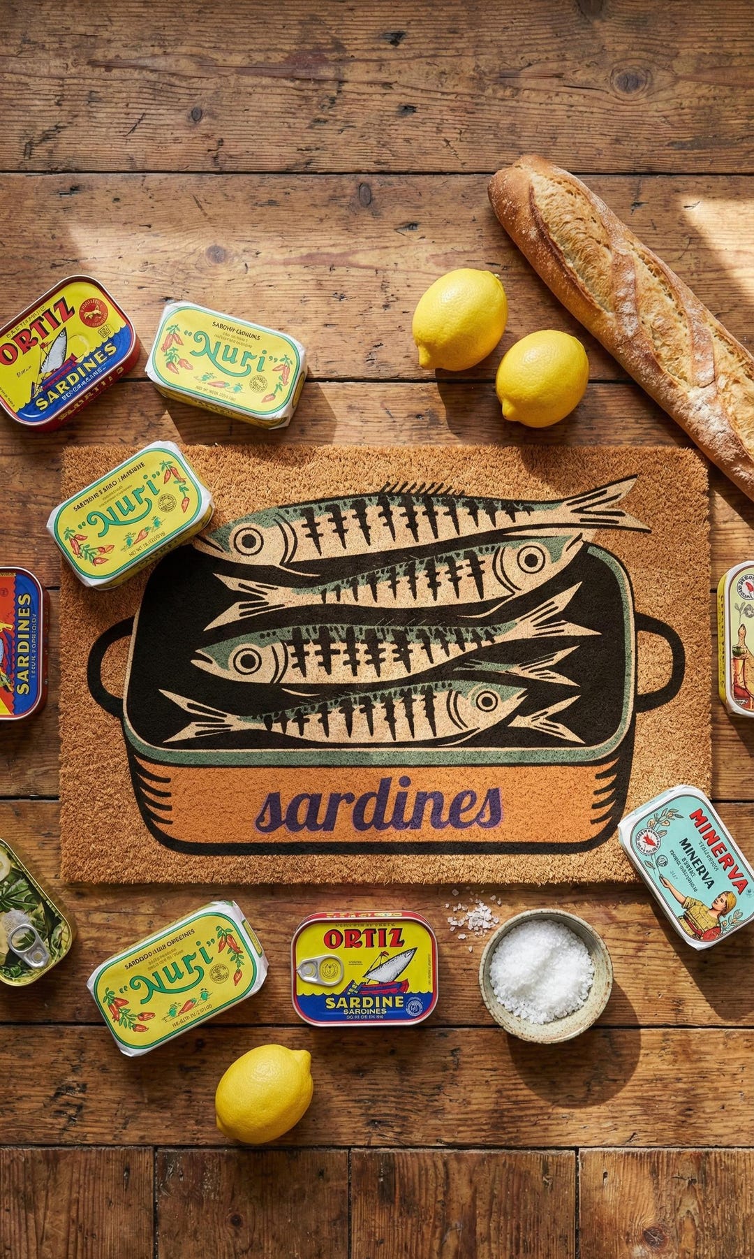 Funny Doormat Sardines, New Home Gift for Couple, Quirky Welcome Mat ...