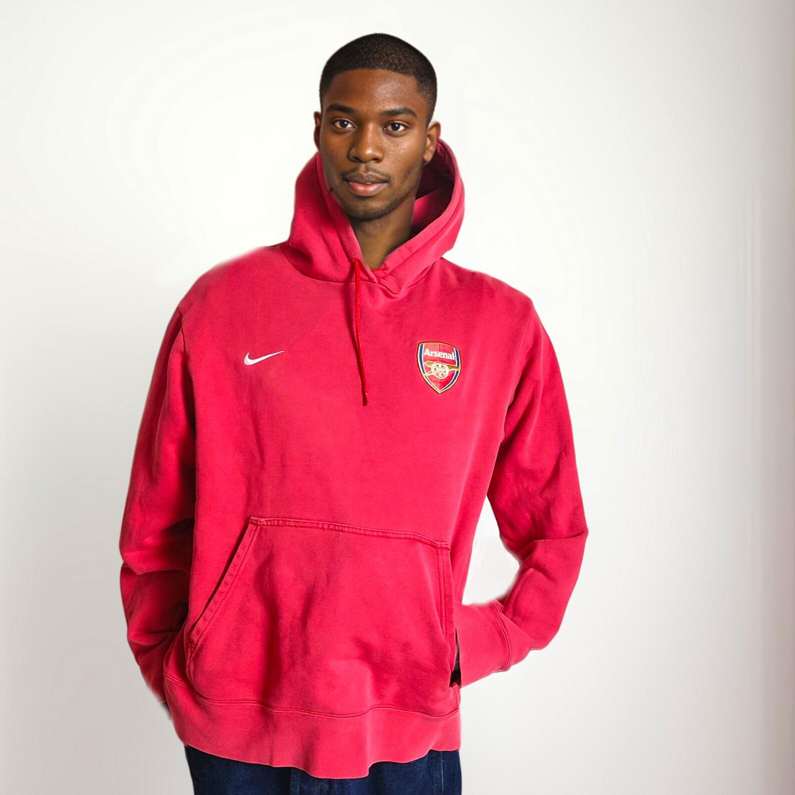 Vintage NIKE Arsenal Red Hoodie Football Soccer Sweater in Size M-L - Etsy