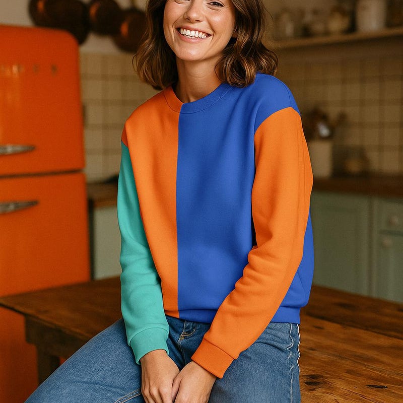 Color Block Sweater - Etsy