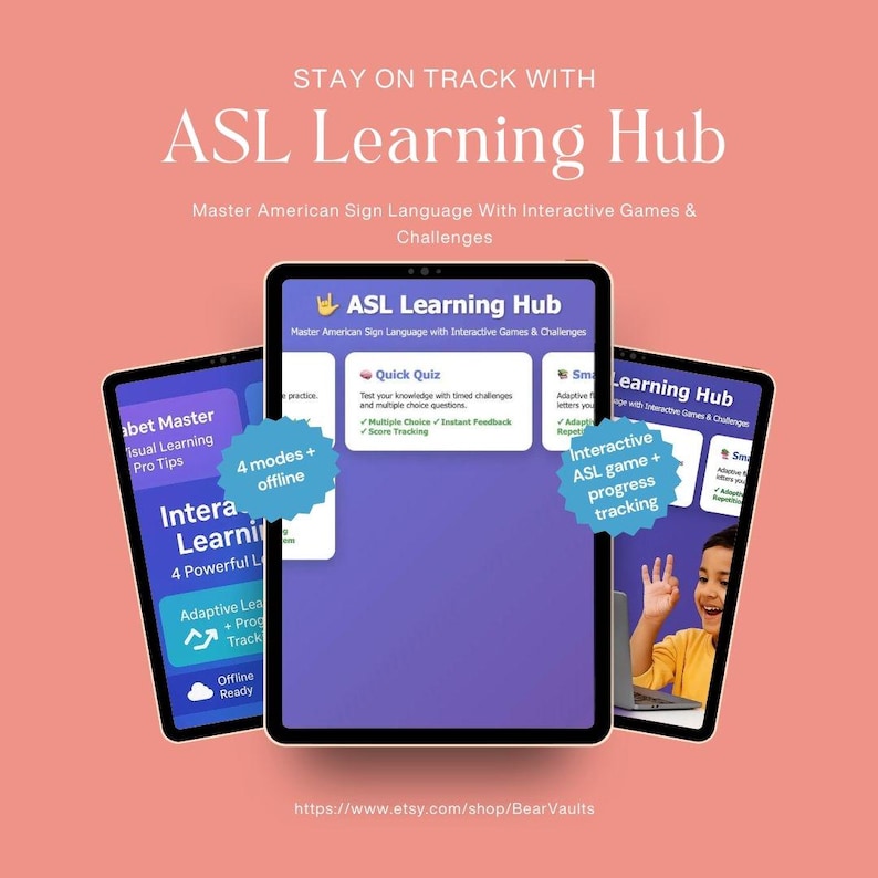 ASL Alphabet Learning Game | Interactive Sign Language Flashcards | Non ...