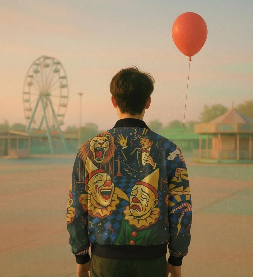 Vintage Circus Lion Bomber Jacket: Grunge Surreal Coat | Unisex ...