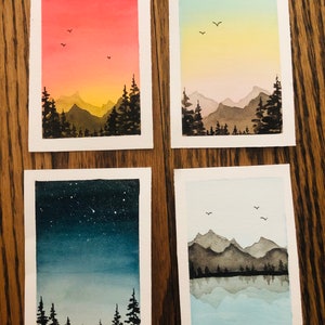 Small Watercolor Painting Watercolor - Etsy