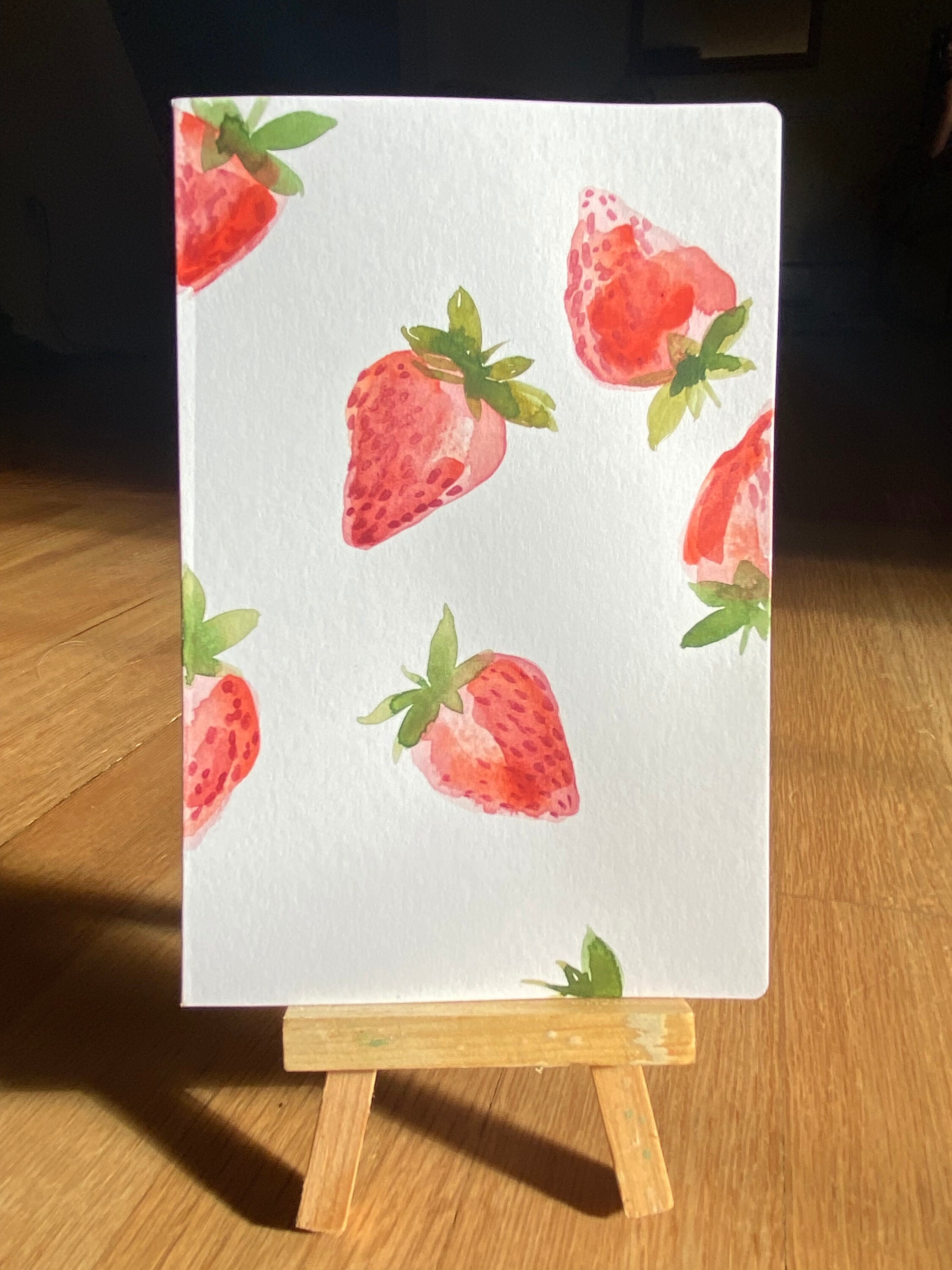 Berry Card Set Handpainted Watercolor Strawberry and Blueberry Cards - Etsy
