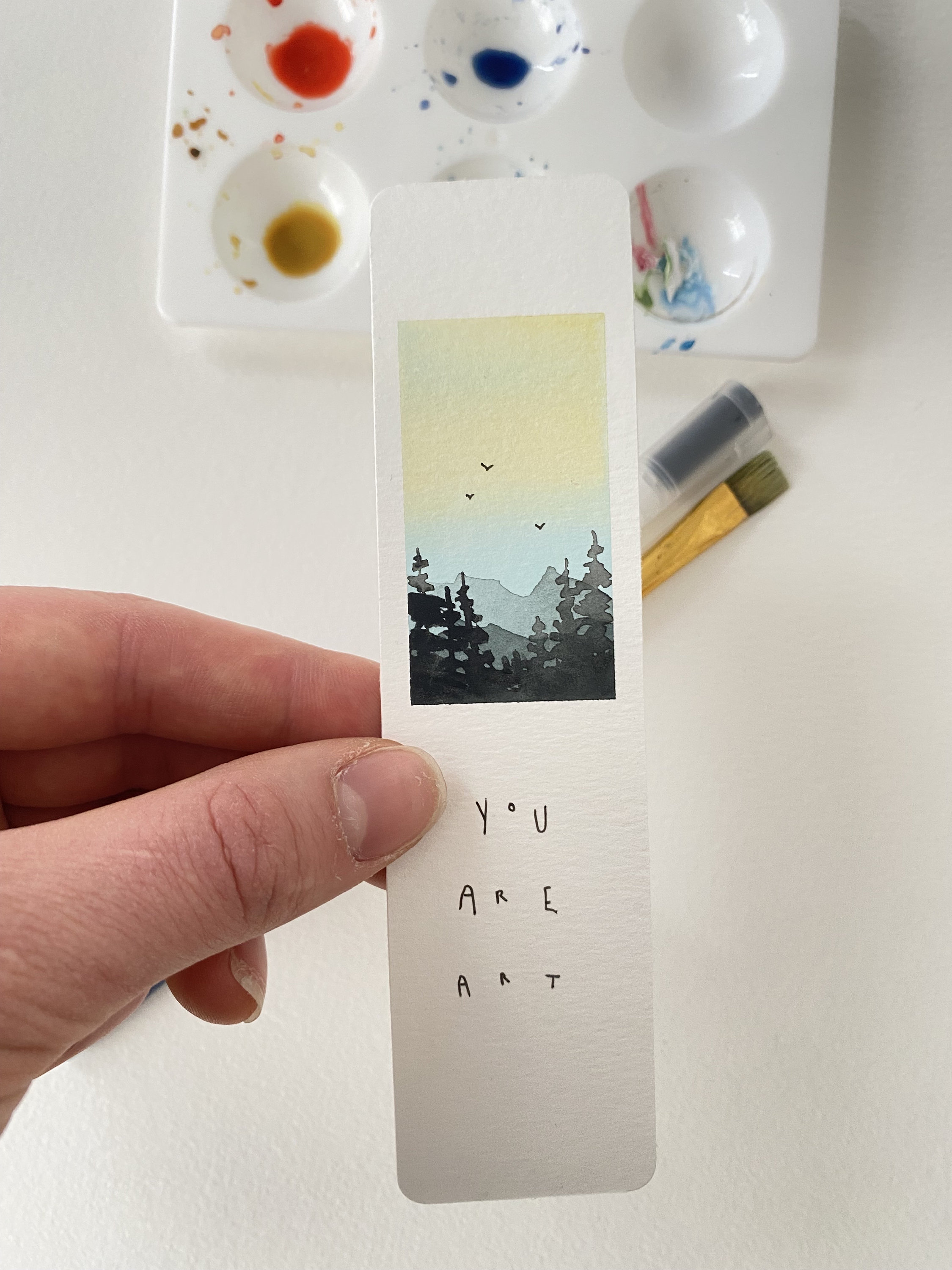Watercolor Bookmark Set: Handmade Affirmation Bookmarks - Etsy