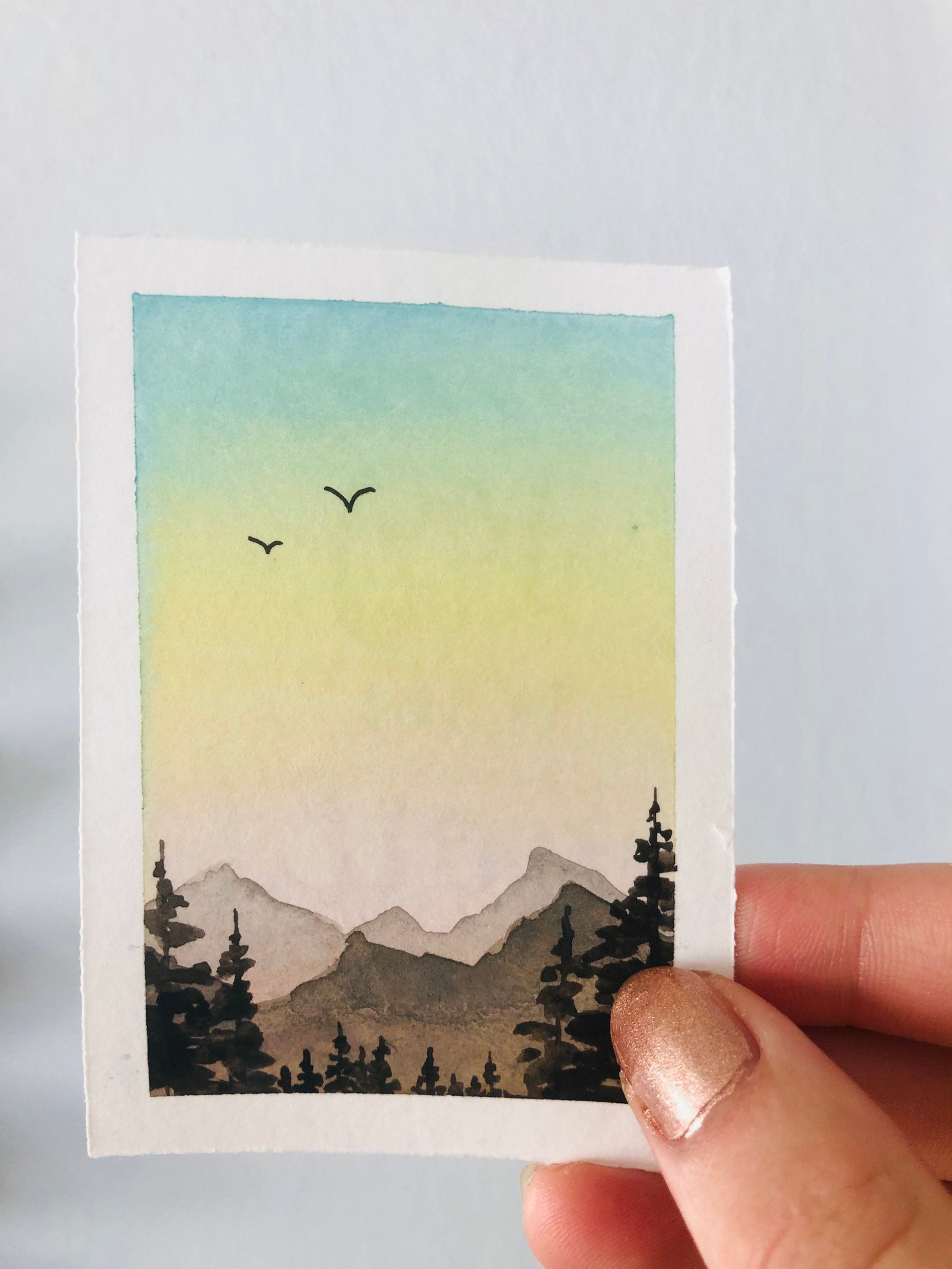 Small Watercolor Painting Watercolor - Etsy