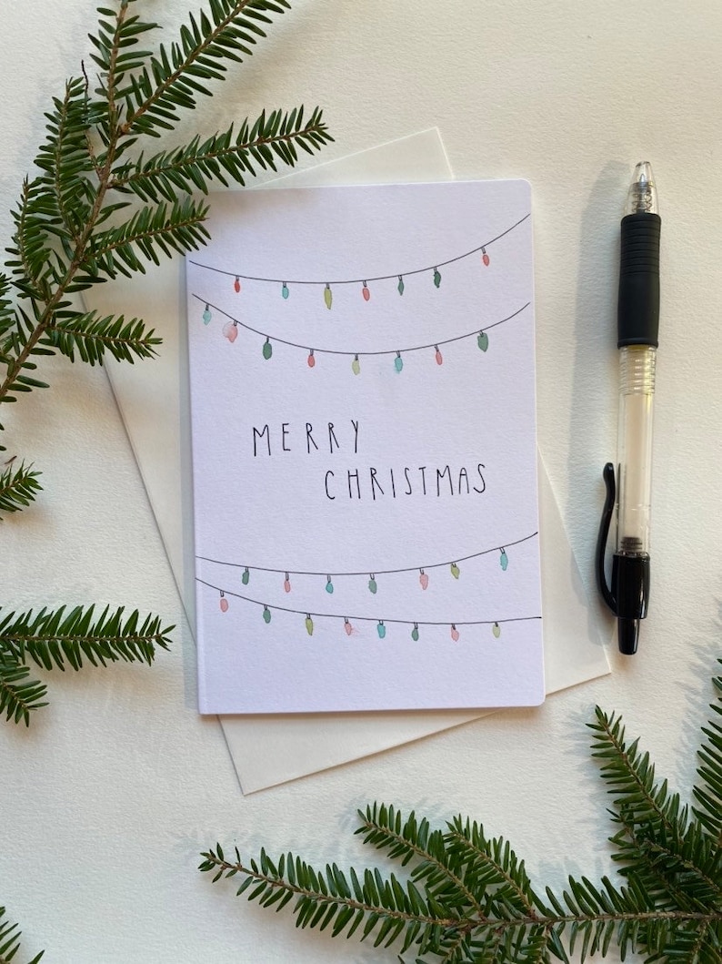Christmas Cards Holiday Cards Christmas Lights Christmas - Etsy