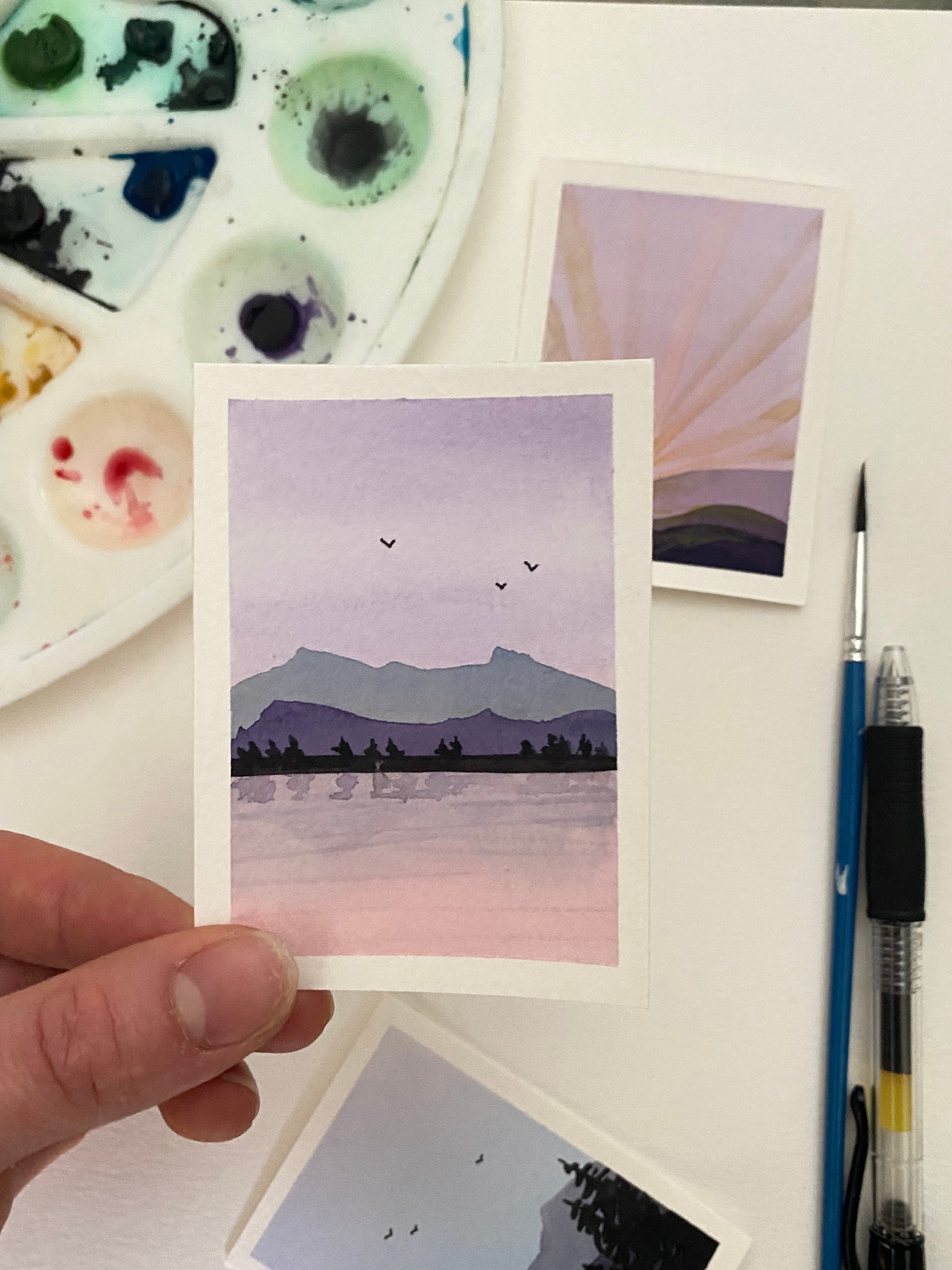 Small Watercolor Painting Watercolor - Etsy