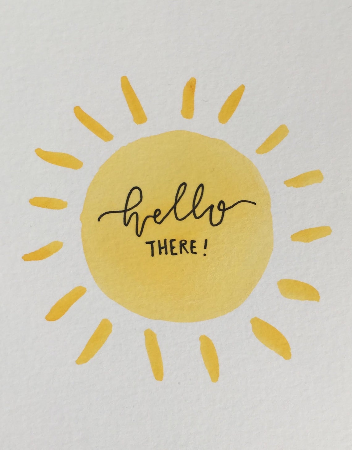 Hello Sunshine Card Hello There Card Timeless Card Thoughtful - Etsy