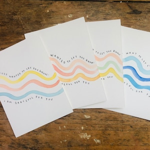 Handmade Watercolor Thank You Card Set - Grateful Cards - Etsy