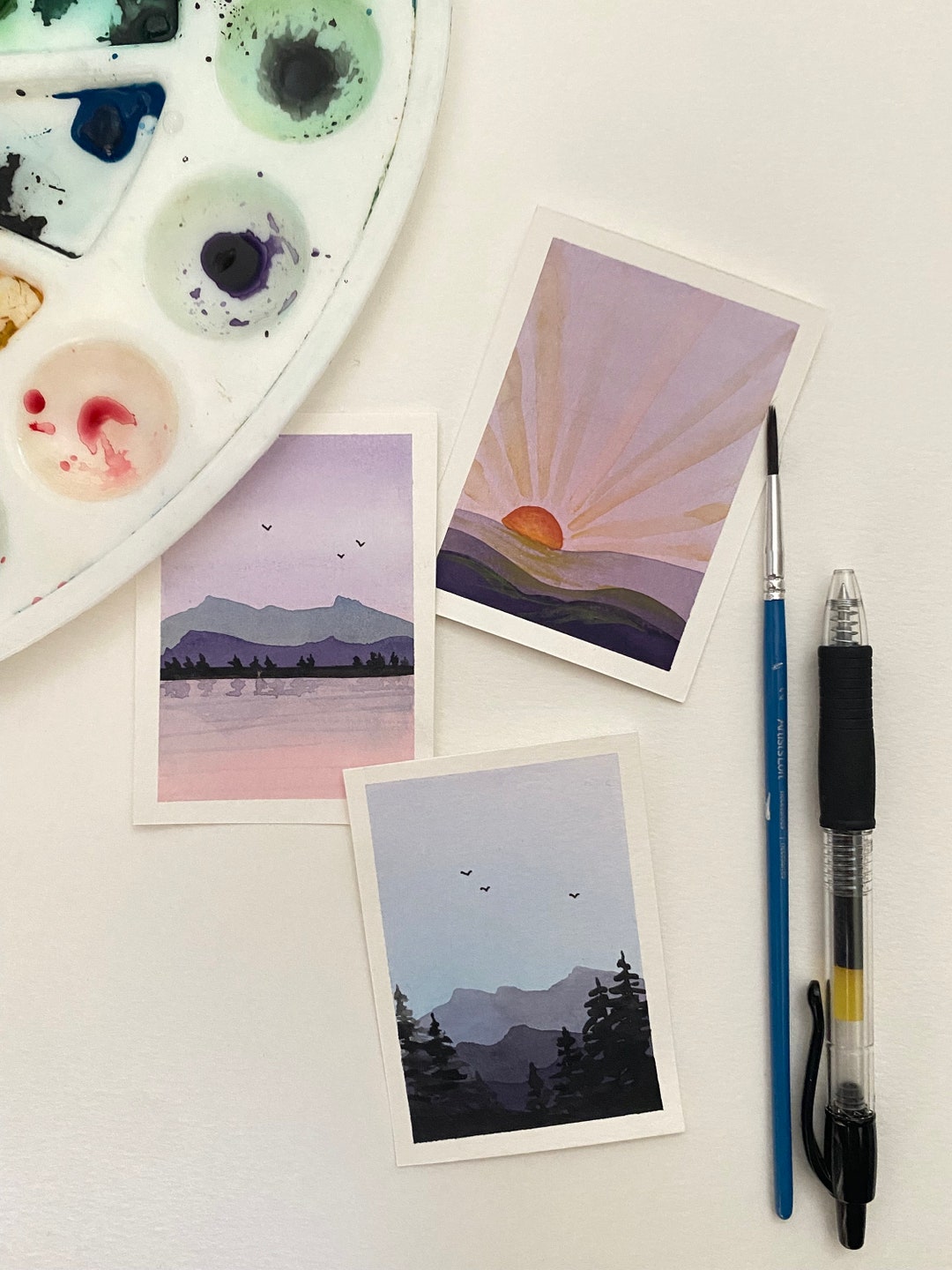 Small Watercolor Painting Watercolor - Etsy