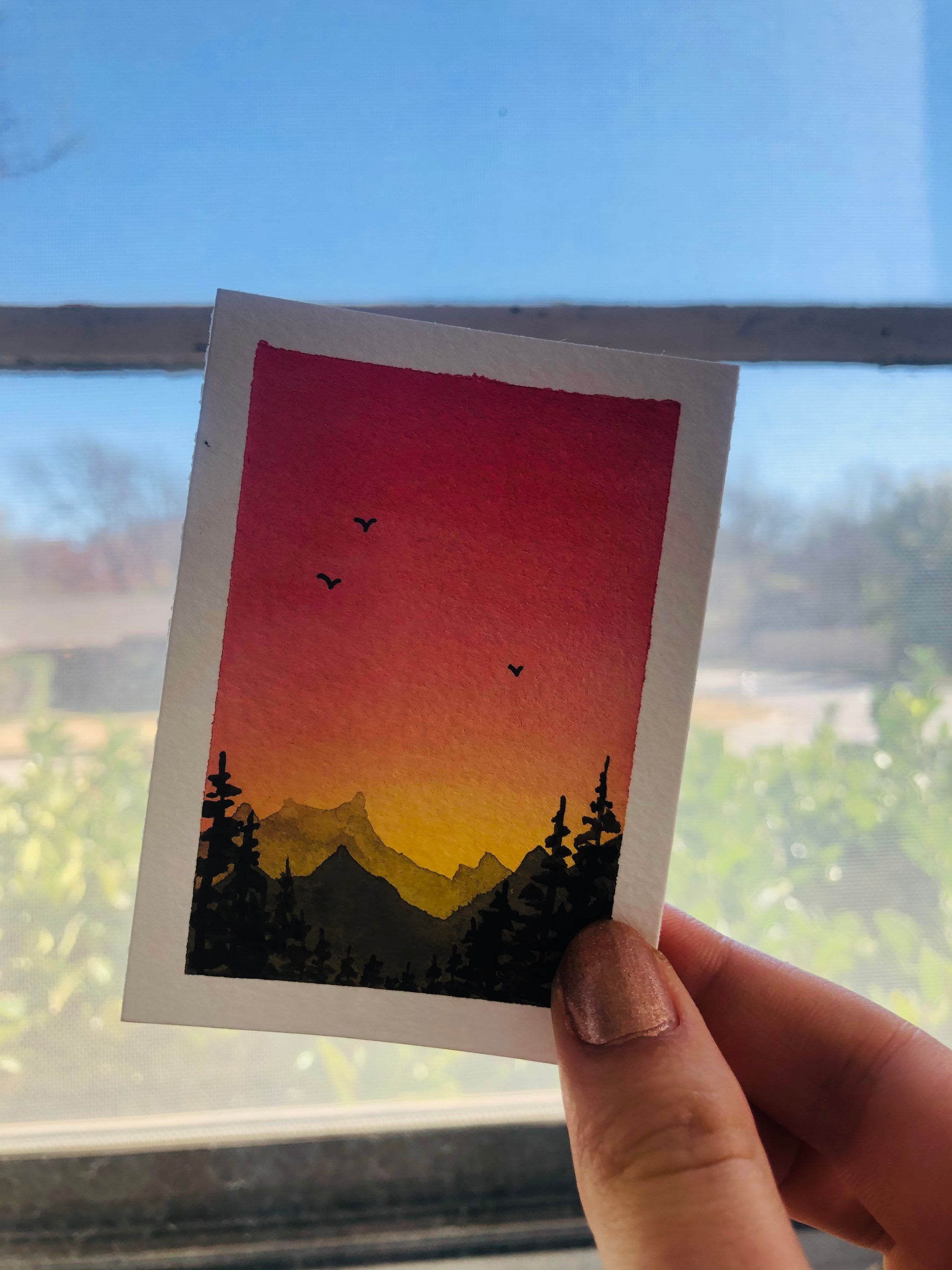 Small Watercolor Painting Watercolor - Etsy