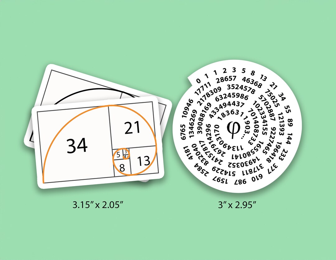 Fibonacci Sequence Math Sticker Bundle | Cute Funny Perfect for Math ...