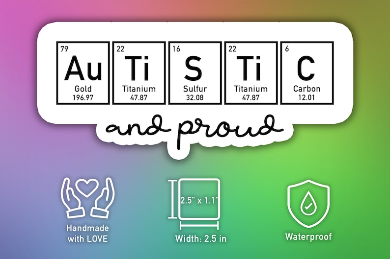 Autistic Periodic Table Edition Great Gift for Anyone on - Etsy