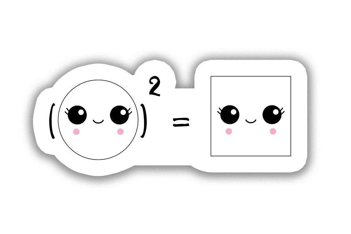 Cute funny math sticker set the math pal edition great gift | Etsy