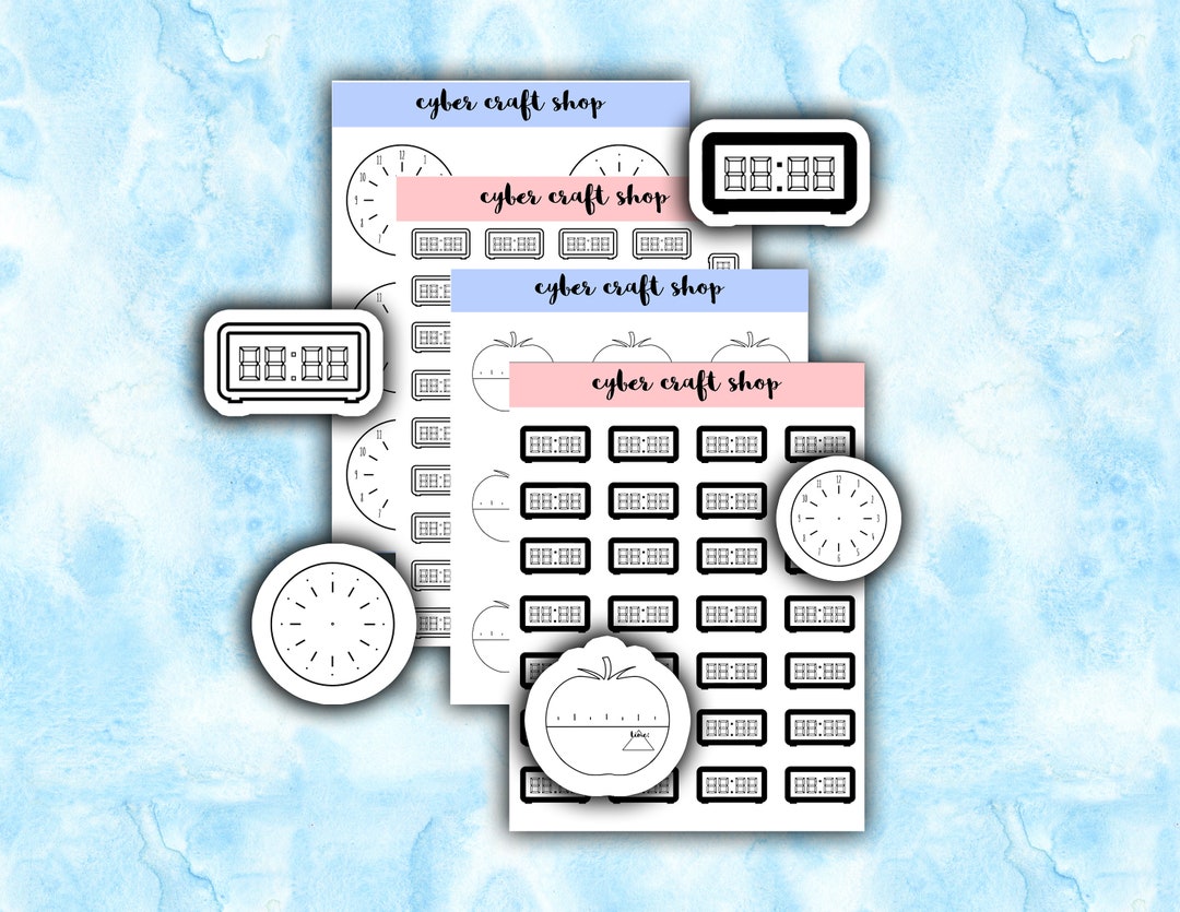 Timer Sticker Kit - Perfect for Home School, College Students, Teachers ...
