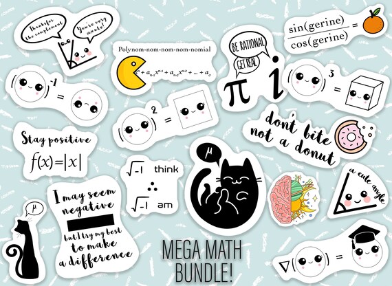 Mega Math Bundle a Sticker / Magnet Set of All of Our | Etsy
