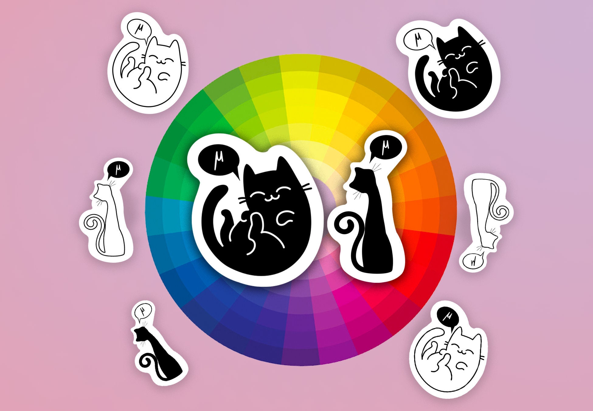 Cute Funny STEM Sticker -- Mu Cat -- Great Gift for Math and Physics ...