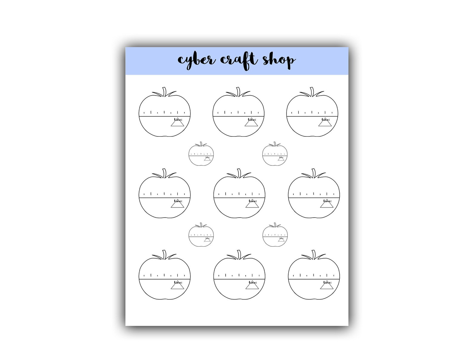 Timer sticker kit perfect for home school college students | Etsy