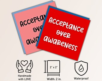 Red Instead Autism Acceptance Sticker Diversely Human - Etsy