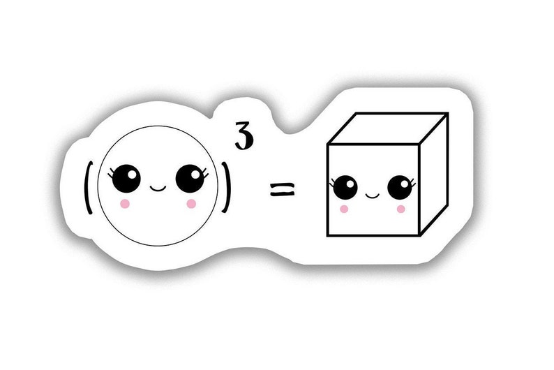 Cute Funny Math Sticker Set the Math Pal Edition! - Great Gift for Math ...