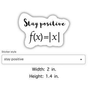 Cute Funny Math Sticker -- Version 2 || With Waterproof and Water ...