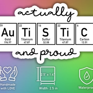Actually Autistic -- Periodic Table Edition - Great Gift for Anyone on ...