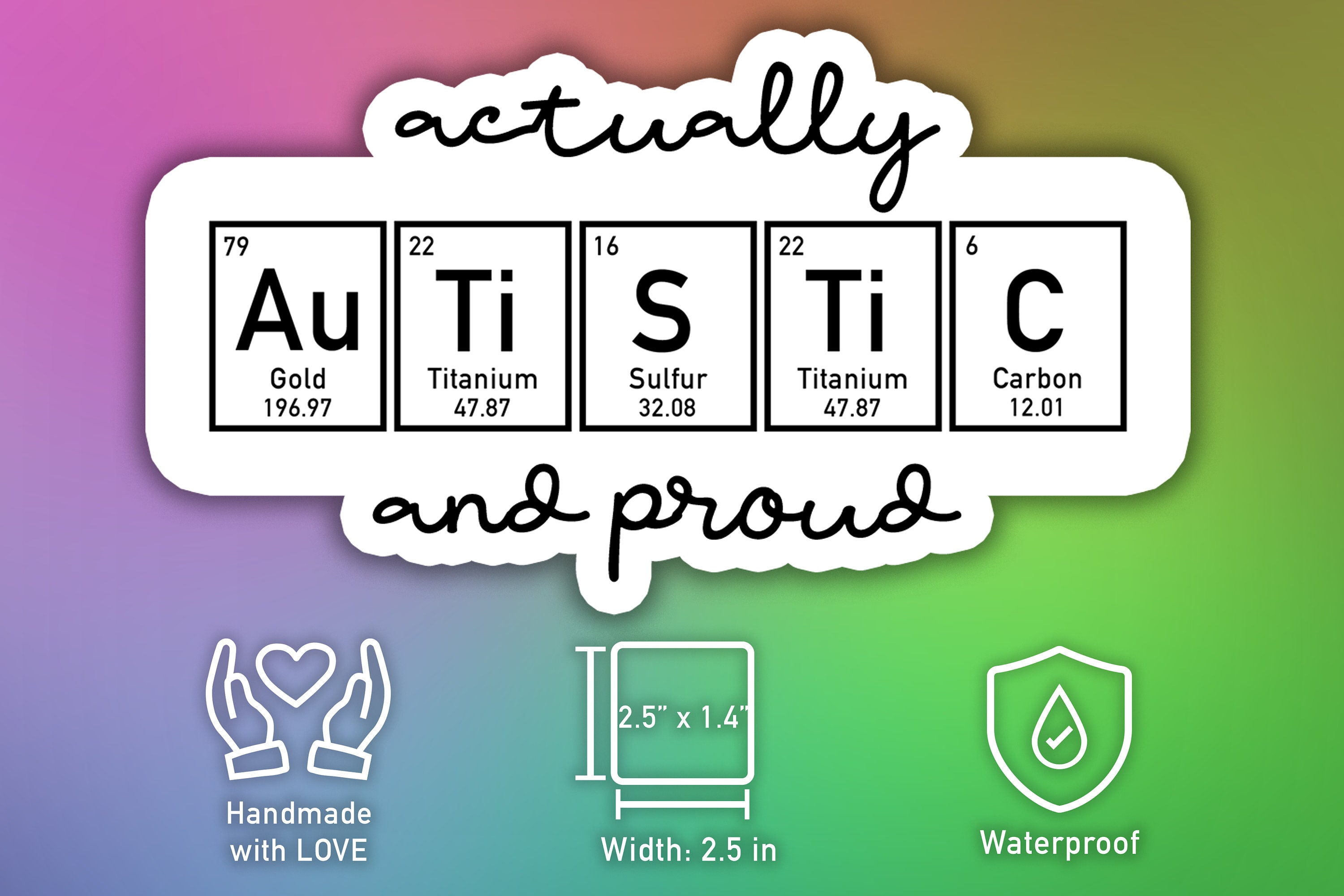 Autistic Periodic Table Edition Great Gift for Anyone on - Etsy